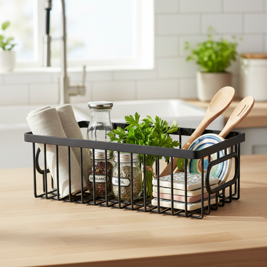 BASKY Metal Storage Basket